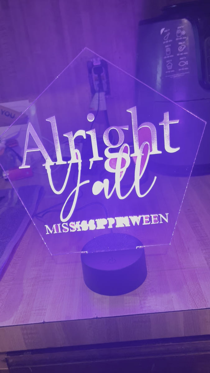 Custom Light up sign – Plum Ink Designs